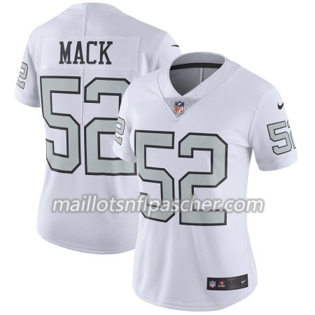 Maillot Oakland Raiders Khalil Mack 52 Nike Silver - Femme